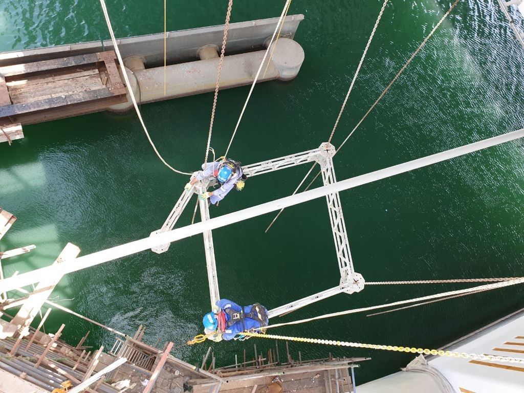 Flyover bridge construction between Bur Dubai and Deira
